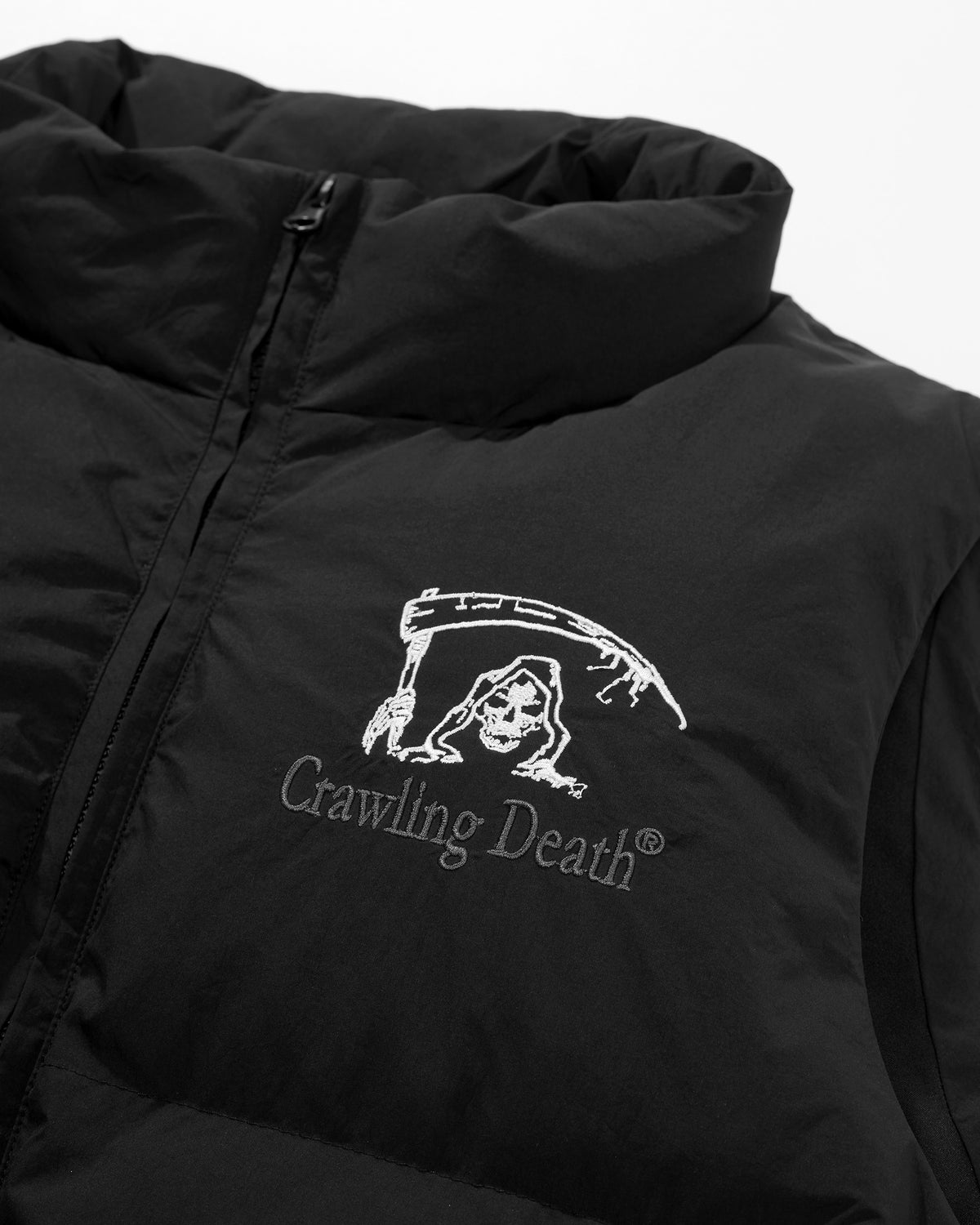 Reaper Logo Puffer Vest | Black | Crawling Death