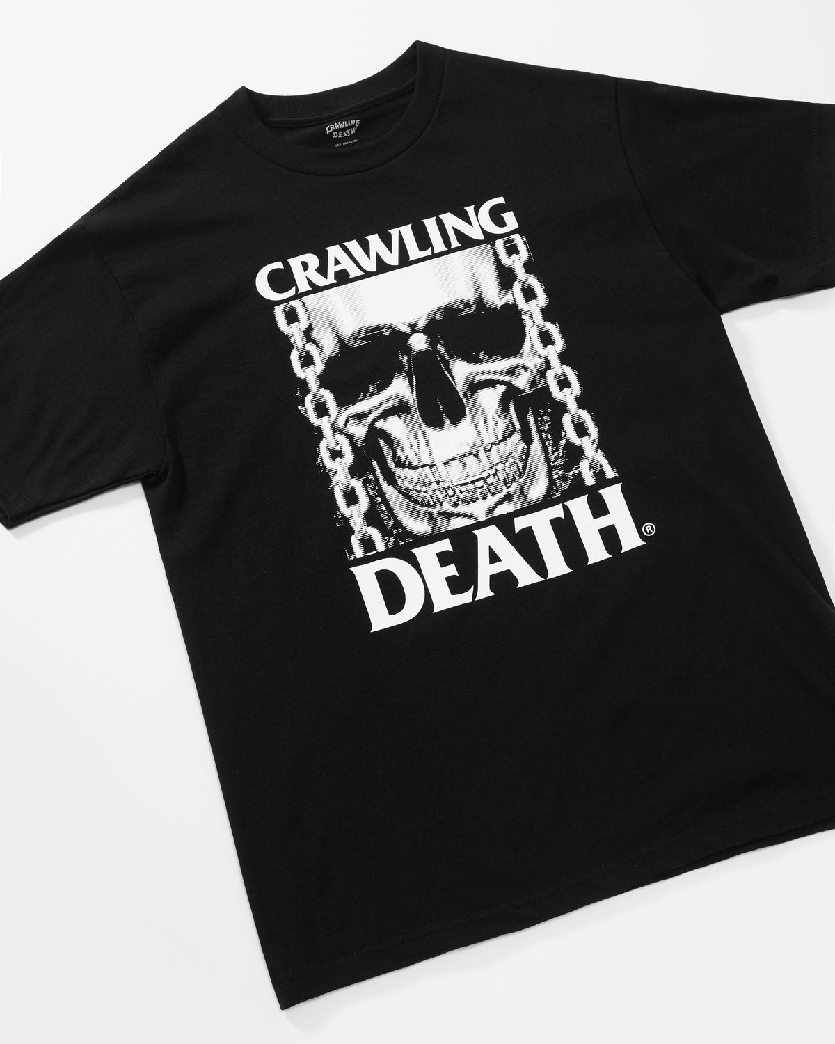 TV Skull T-Shirt | Black | Crawling Death