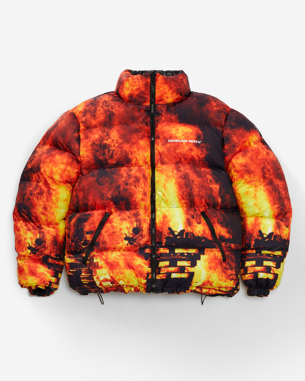 Flame Puffer Jacket | Crawling Death